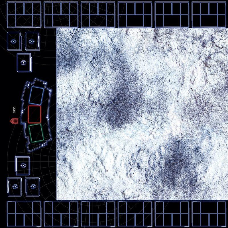 Kraken Wargames: Diced Legion Snow 4x4 B Spielmatte | KWG-44-17B