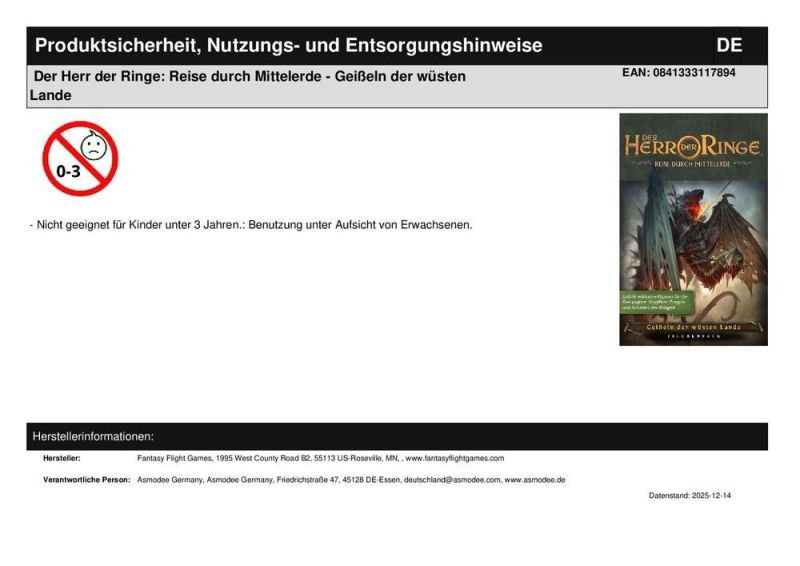 Der Herr der Ringe: Reise durch Mittelerde - Geißeln der wüsten Lande ...